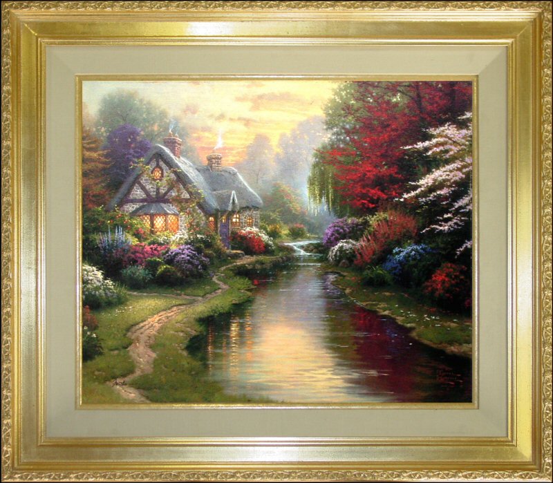 A Quiet Evening (Places in the Heart I) by Thomas Kinkade LARGE 24x30 ...