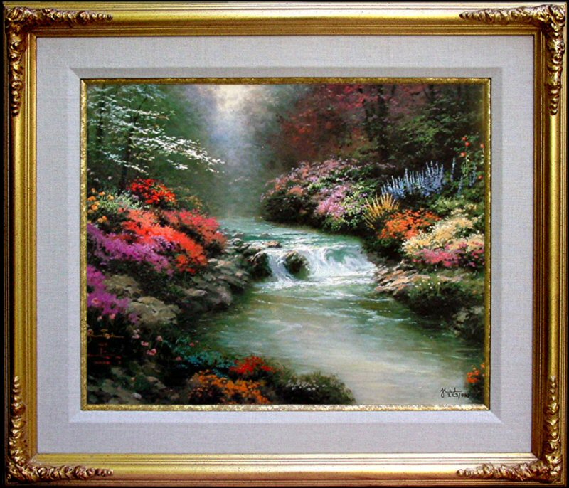 RARE Beside Still Waters (Streams of Living Water I) by Thomas Kinkade ...