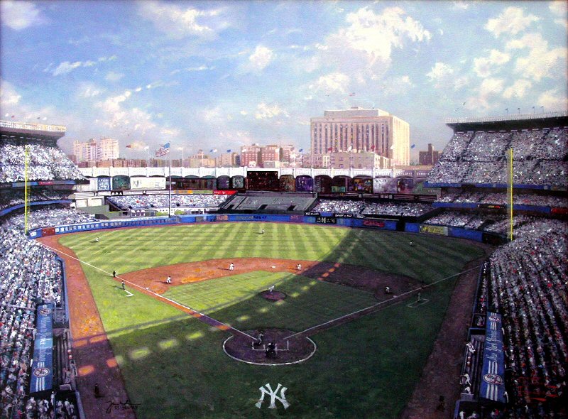 Yankee Stadium by Thomas Kinkade EPIC SIZE 30x40 Gallery Proof G/P ...