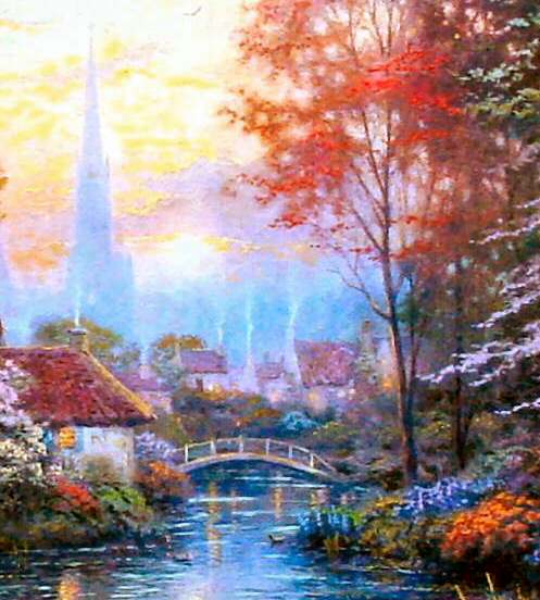 Nanette's Cottage by Thomas Kinkade 16x20 Limited Signed and Numbered ...